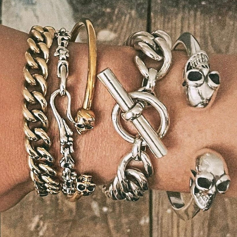 Large Headbanger Skull Band